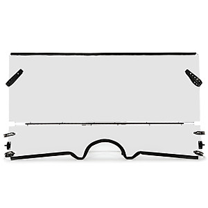 HECASA 1/4" Thick Folding Windshield & Roof Top Compatible with 2006-2013 Yamaha Rhino 450 660 700 Windscreen Hard Top Canopy Ceiling Shade
