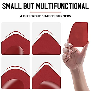 CH HAICHENG 4 PCS Durable Cast Iron Scraper, Grill Pan Scraper Plastic for Cast Iron Skillet, Frying Pans and Griddles