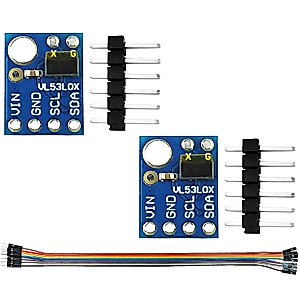 DAOKI 2Pcs Ranging Sensor Module GY-530 VL53L0X Time-of-Flight (ToF) Laser Ranging Sensor 2.8-5V I2C IIC Interface Communication for Arduino