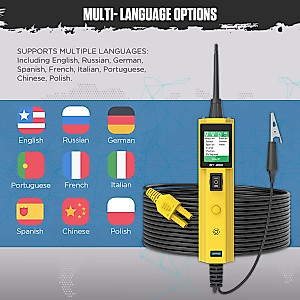 Car Circuit Probe Kit,12V 24V Automotive Circuit Tester Car Electrical System Test Tool Kit,AC DC Resistance Digital Voltage Tester,Short Finder,Relay Fuse Tester