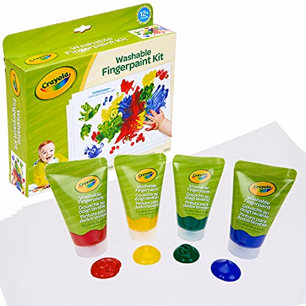 Crayola My First Finger Paint For Toddlers, Painting Paper, Kids Indoor Activities At Home, Gift