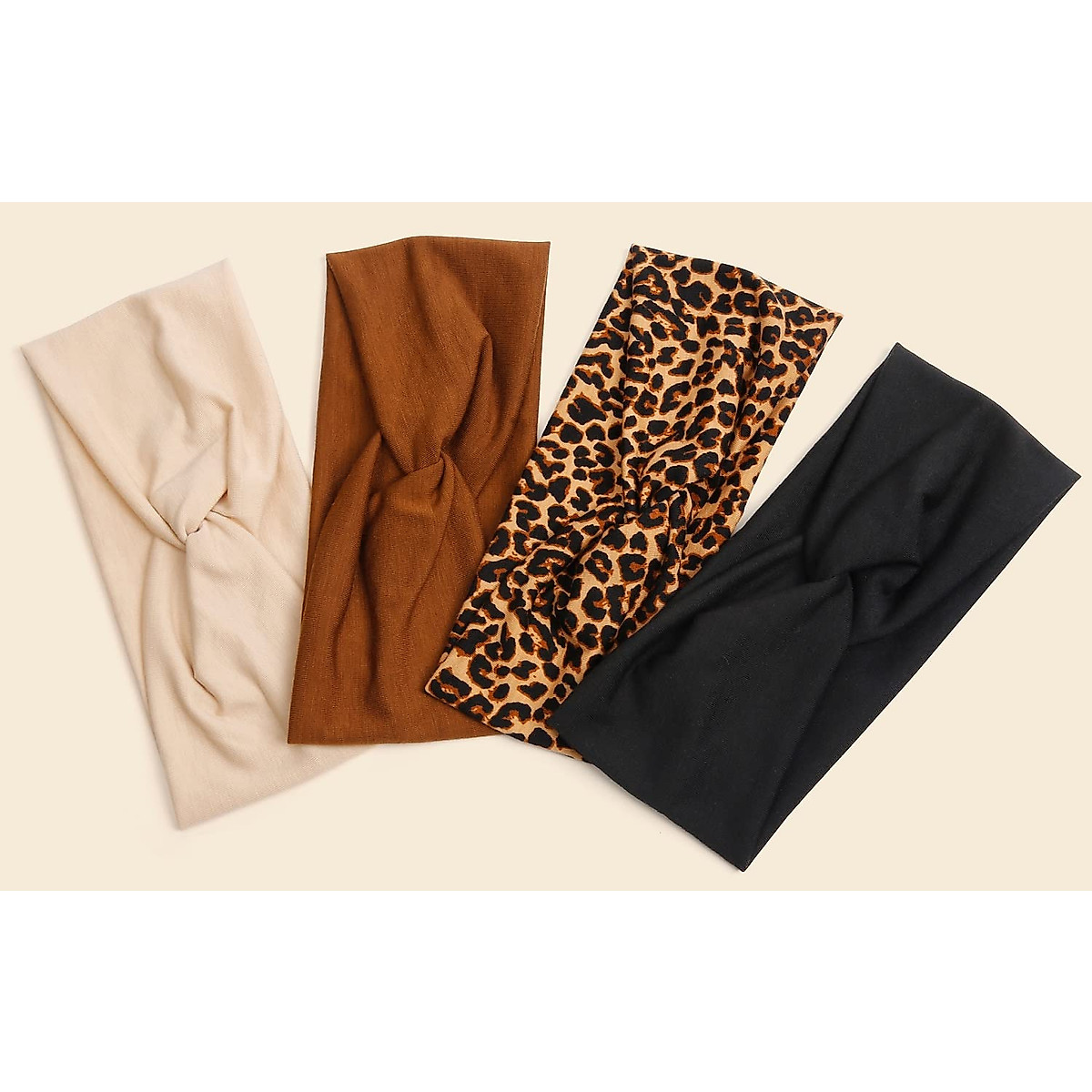 AKTVSHOW Headbands for Women Non Slip Wide Boho Hair Bands Turban Headband Headwraps Stylish Hair Accessories for Women