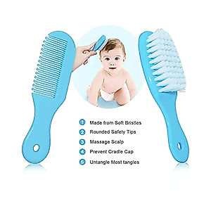 Baby Grooming Kit, Infant Safety Care Set with Hair Brush Comb Nail Clipper Nasal Aspirator Ear Cleaner,Baby Essentials Kit for Newborn Girls Boys