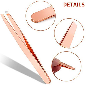 Yiwoo 5 Pieces Eyelash Applicator Tool，False Eyelashes Applicator,Eyelashes Tool,Eyelashes Curlers,Curved Eyelash Curler(Rose Gold）
