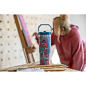 Stanley IceFlow™ Flip Straw Tumbler 30oz Pool Swirl