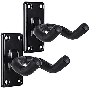 Guitar Hanger 2 Pack Guitar Wall Mount Hangers for Electric Acoustic and Bass Guitars Ukulele