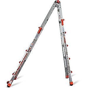 Little Giant Ladder Systems, Velocity with Wheels, M22, 22 Ft, Multi-Position Ladder, Aluminum, Type 1A, 300 lbs Weight Rating, (15422-001)