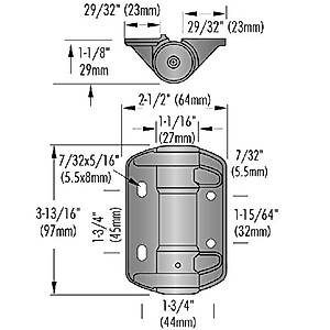 National Hardware N346-206 Truclose Narrow Spring Hinges Black Polymer 2 Pack, 3-13/16"x2-1/2"