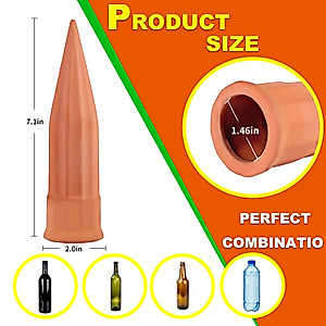 Plant Self-Watering Stakes-15 Pack Terracotta Automatic Plant Waterer Devices Auto-Water Irrigation System for Indoor/Outdoor Plants