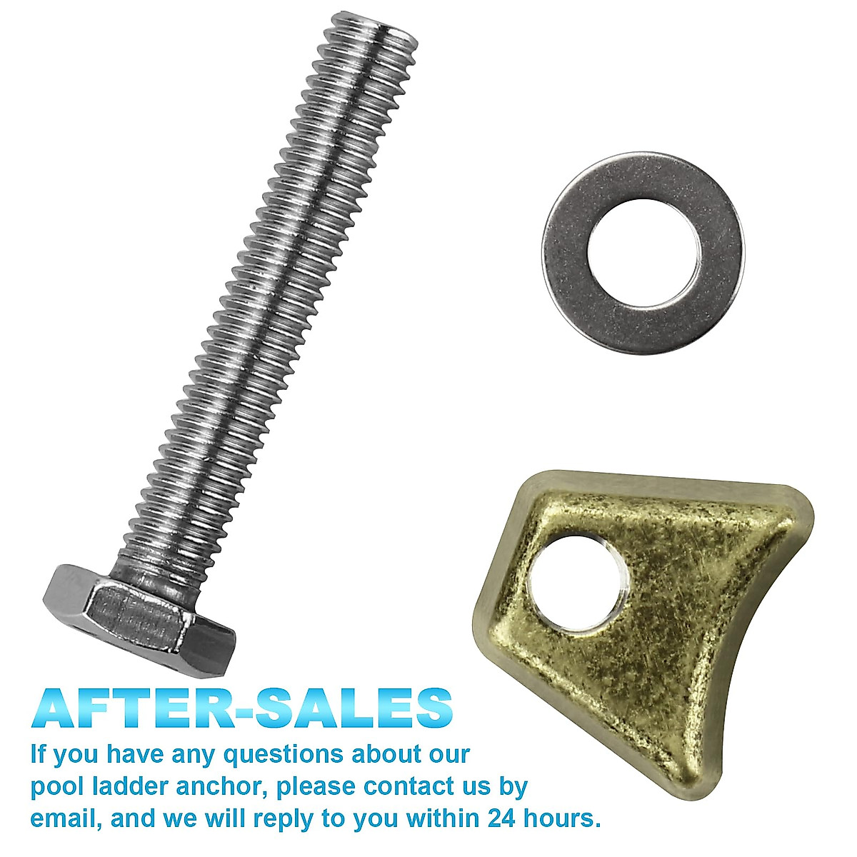 Pool Ladder Anchors - PW-4C Perma-Socket Wedge Assy for Perma Cast Style Bronze Anchor Socket Bolt/Fit 3", 4" Sockets