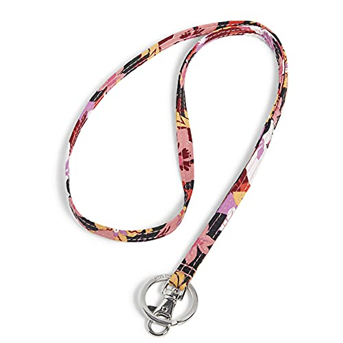 Vera Bradley Women's Cotton Lanyard, Rosa Floral - Recycled Cotton, One Size