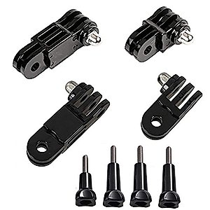 OctinPris 3-Way Adjustable Extension Pivot Arm Adapter Set- Long & Short Straight Joints Connector Convertor 35mm/50mm (2X Same Direction + 2X Reverse) for Gopro Hero Series, SJCAM, GeekPro ect.