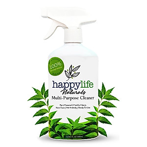 Happy Life Naturals - All purpose cleaner - natural household supplies - all purpose cleaning cleaning spray - Plant-based formula, multipurpose cleaner, kids and pets friendly, 16.9 Fl oz