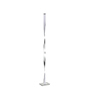 Brightech Helix LED Floor lamp, Bright Floor Lamp for Living Rooms & Bedrooms, 48" Tall Pole Lamp, Dimmable Standing Lamp - Platinum Silver