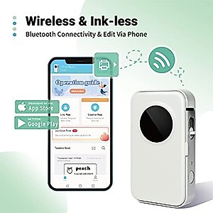 Phomemo Label Maker Machine with Tape, D35 Wireless Bluetooth Labels Maker Portable Mini Label Printer, Easy to Use with Smartphone Small Sticker Labeler Multiple Templates for Home Office organizing