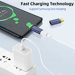 Jadebones USB-C Male to Lightning Female Adapter (2 Pack), PD Fast Charging&Data Transfer for iPhone 15/15 Plus/15 Pro/15 Pro Max,iPad Air,Other Type C Device, Dark Blue