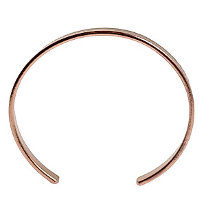 John S. Brana Chased Copper Cuff Bracelet Handmade Jewelry - Durable Copper - 100% Solid Copper (7 Inches)