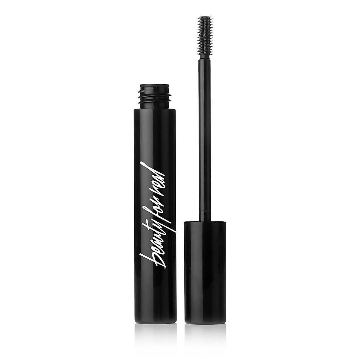 Beauty for Real Hi-Def Mascara, Just Black - Defining & Volumizing Lash Definer, Curls Lashes - Humidity & Smudge Proof - Micro Brush Ensures Versatile Application - 0.31 fl oz
