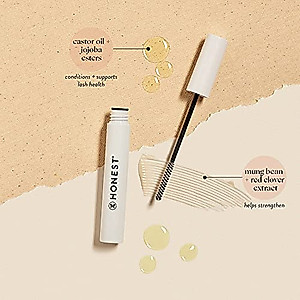 Honest Beauty Honestly Healthy Serum-Infused Lash Tint | Enhances + Conditions Lashes | Castor Oil, Red Clover Extract, Jojoba Esters | EWG Verified + Cruelty Free | Brown, 0.27 fl oz
