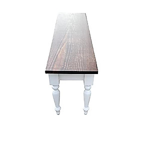 Red Mahogany and White with Turned Legs (60, Red Mahogany and White)