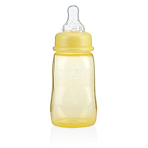 Nuby Standard Neck Tinted Feeding Nurser, 1 Count (Pack of 1), Colors May Vary