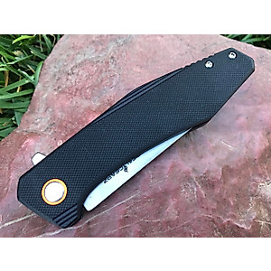TACTICAL GEARZ G10 Pocket Knife! TG Zera, G10 Handle! Razor Sharp D2 Steel Blade! Includes Sheath!