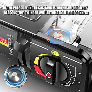 Camping Accessories Portable Gas Grill - RFAIKA Outdoor Windproof Butane Camp Stove, Gas Tank And Liquefied Gas Tank Can be Used, With Portable Box to Meet any of Your Needs