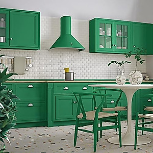 Fixwal 17.3" x 335" Green Peel and Stick Wallpaper, Contact Paper for Cabinets, PVC Removable Wallpaper Green Textured Wall Covering for Desk Drawer Shelf Liner