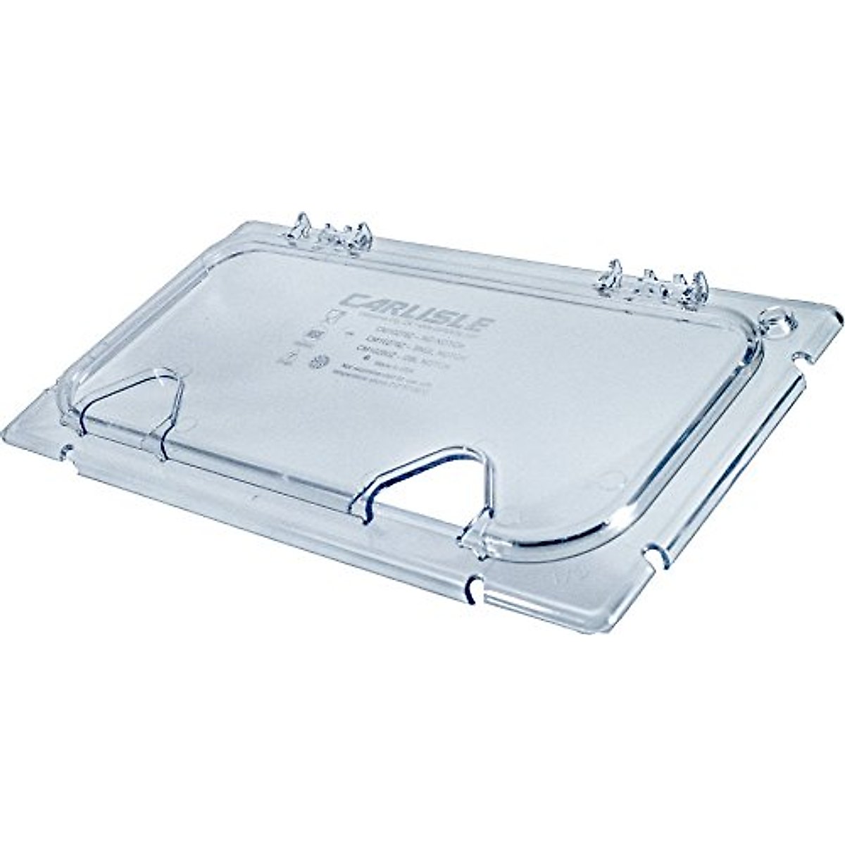 Carlisle FoodService Products CM10279Z07 Coldmaster EZ Access Lid with Notch, 1/3 Size, 0.9" Height, 13" Width, 7" Length, Polycarbonate (PC), Clear (Pack of 2)