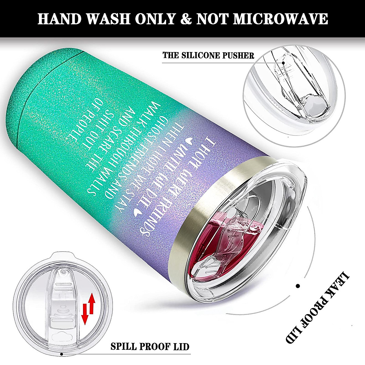 Fufendio Best Friend Birthday Gifts for Women - Friendship Gifts - Vacuum Insulated Tumbler Cup