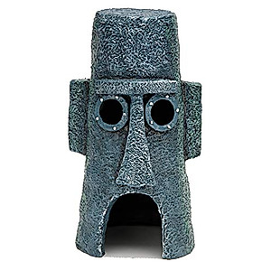 Penn-Plax Spongebob Squarepants Officially Licensed 3-Piece Aquarium Ornament Bundle – Spongebob’s Pineapple House, Squidward’s Easter Island Home, and The Krusty Krab