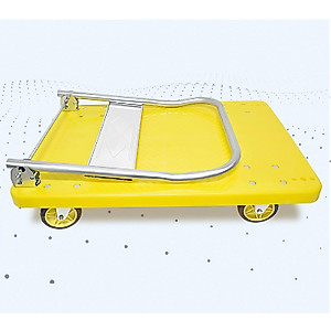 Platform Truck Portable Platform Truck Metal Handle Folding Push Cart 360 °Swivel Wheels Flat Handtruck Load 385lb /660lb Moving Dolly Cart Reliable
