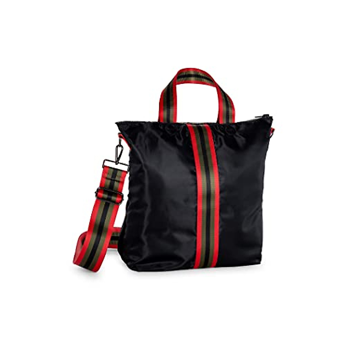 The Logan Bello by Haute Shore, Black W/Green & Red Stripe