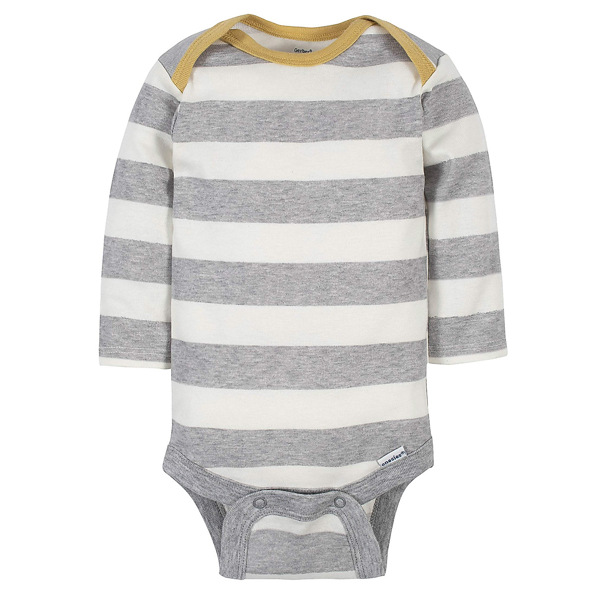 Gerber Baby Boys' 6-Pack Long-Sleeve Onesies Bodysuit, Dinosaur Blue, 12 Months