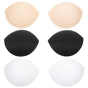 ifundom 3 Pairs Bra Pads Inserts Removable Bra Cups Inserts Breast Enhancers Bra Insert Pads for Bikini Top Swimsuit Sport Bra