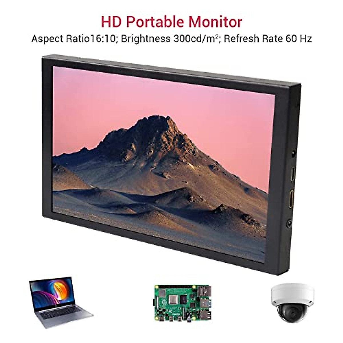 ELECROW 8 Inch Touchscreen Monitor Portable Screen HDMI-Compatible LCD Display 1280x800 Compatible with Raspberry Pi PC Jetson Nano Game Consoles