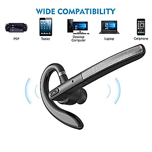 Bluetooth Headset Bluetooth Earpiece for Cellphones - BlueFit Wireless Blue Tooth 5.0 Head Set in-Ear Piece w/Mic Microphone for Cell Phone Hands-Free Noise Canceling for Car