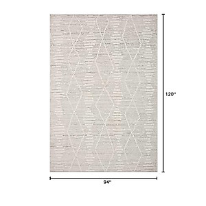 Loloi II Kamala Collection KAM-02 Ivory/Silver 7'-10" x 10' Area Rug