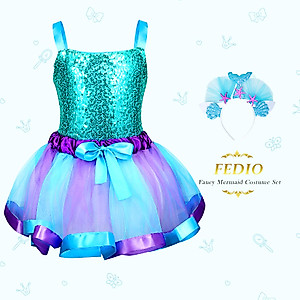 Fedio Dress up Clothes for Little Girls - Kids Dress up & Pretend Play Princess Dress up Trunk Costume for Girls 3-6 Years
