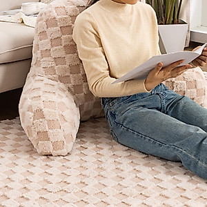 Aimuan Checkered Print Area Rug Cute Checkerboard Rugs Soft Shaggy Carpets Back Non-Slip Mat for Kids Bedroom Living Room Nursery Home Decor (Beige,3x5 Feet)