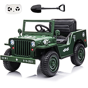 AVRCECI Ride On Truck 12V Electric Vehicles Battery Powered Ride on Car Toys w/Four Wheels,Remote Control, Music,LED Lights, High and Low Speed for Boys Girls Toddlers(Green)