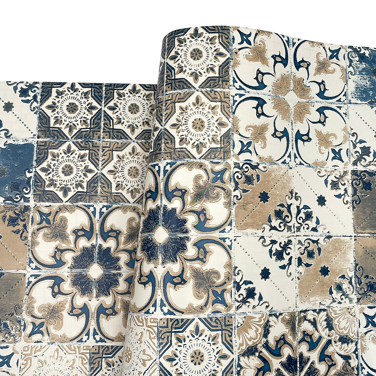 Yifely Classic Blue Shelving Paper Self-Adhesive Drawer Liner Waterproof Redo Shelf Dividers Lockable Box 17.7 Inch by 9.8 Feet