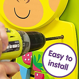 SPARK & WOW Giraffe Activity Wall Panel - 18m+ - Toddler Activity Center - Wall-Mounted Toy - Busy Board Decor for Bedrooms, Daycares and Play Areas