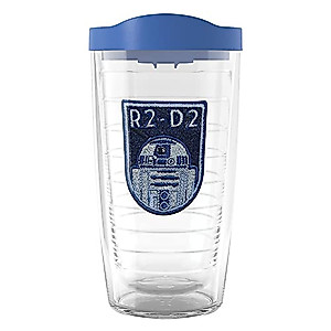 Tervis Star Wars - R2D2 Made in USA Double Walled Insulated Tumbler Travel Cup Keeps Drinks Cold & Hot, 16oz, R2D2