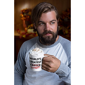 World's Greatest Farter Funny Fathers Day Coffee Mug | Best Farter Ever Coffee Cup - Funny Fathers Day Mugs from Son Daughter Kids | Cool Christmas Presents Fun Birthday Gag Gifts (WGF White)