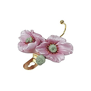 Wealrit 2 pcs Heavy Duty Coat Hooks,Wall Mounted Towel Hooks,Decorative Robe Hook,Flower Shaped Hooks for Coat Scarf Bag Cap Hat,Pink