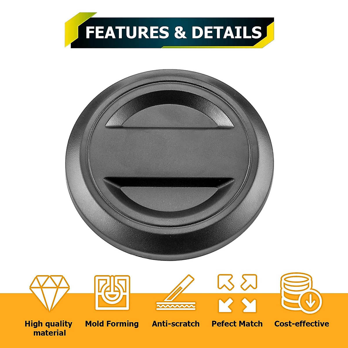 WeiSen 4Pcs Hub Wheel Center Caps, Tire Wheel Center Rim Cap Compatible with Polaris RZR 1000 XP/Turbo/ RS1 2017-2023 Replace Number#1522872-655