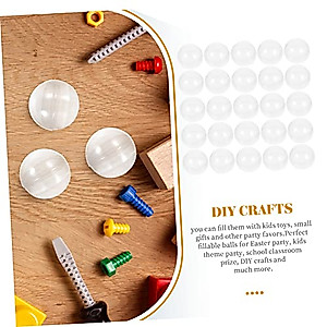 Clear Plastic Hanging Ball 600 pcs Pit Easter Machine Decorative Egg Size Ballempty Holiday Candy Twisting Machines Mm Jewelry Acrylic Balls Tree Sphere Party Crafts