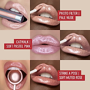 Runway Rogue LuxGloss Lip Gloss Trio, High-Pigment Shimmer Lip Gloss Set, (‘Photo Filter’, ‘Catwalk’, ‘Strike a Pose’)
