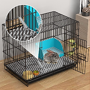 LIUCOGXI 20 PCS Rabbit Cages Door Metal Finger Spring Latch Dog Cage Door Spring Hooks for Rabbit Dog Birds Bunny Rodents Guinea Pig Hamster Parrot Cage Door